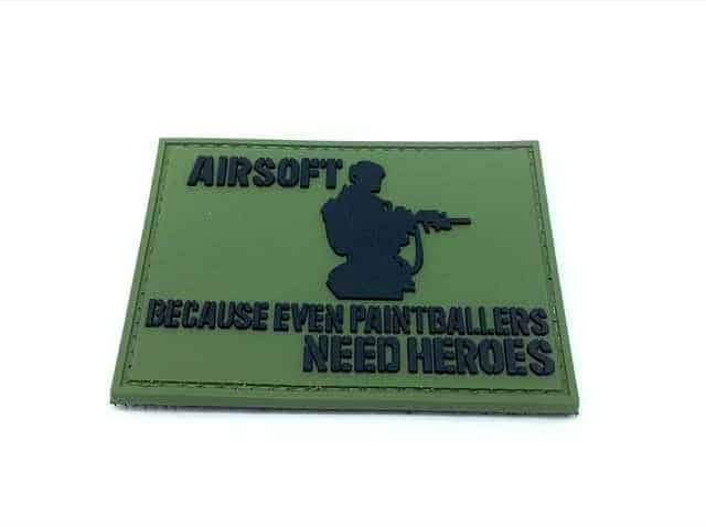Airsoft, Because Even Paintballers Need Heroes morale patch (green ...